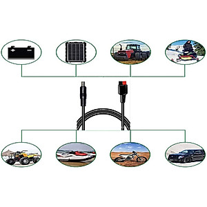 LIXINTIAN 8mm Extension Cable,16AWG 30A to DC 8020 DC Male Adapter Cable for Solar Generator Portable Power Station and Solar Panel-1.5M/4.9Ft