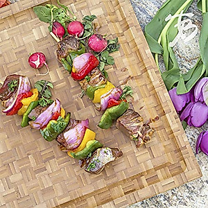 Totally Bamboo Pro Board Bamboo Carving and Cutting Board, 16" x 16" x 2"