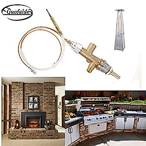GUOFALDE Low Pressure Propane Gas Fire Pit with Thermocouple, Patio Heater Repair Replacement Parts for Room Space Heater Outdoor Patio Heater, Barbecue Grills, Fire Pits, Fireplaces