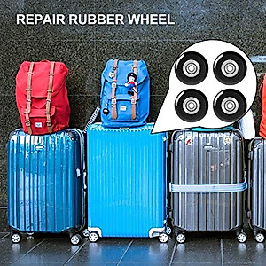 Baluue 30 Pcs Trolley Case Casters Chair Casters Luggage Replacement Wheels Replacement Wheels for Luggage Swivel Luggage Wheels Repair Mute Travel Outdoor Suitcase Rubber