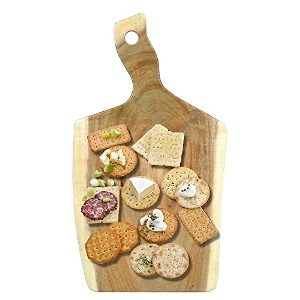 Tablecraft Rectangular Serving Cutting Board, 14 by 9 Inches, Brown