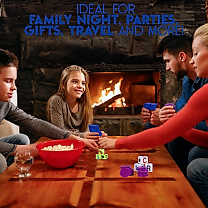 George & Company LLC LCR (Left Right Center) in Blue & Dice Game in Green Tin Gift Set Bundle - 2 Pack