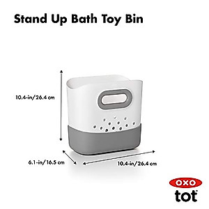 OXO Tot Stand Up Bath Toy Storage – Gray