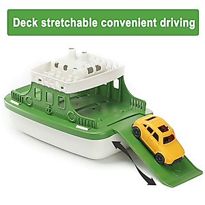 Bath Boat Toy,11 Piece Bath Boat Toy with 4 Mini Cars and 6 Boat Squirters,Floating Boat Toys for Bathtub Bathroom Pool Beach for Toddlers Boys Girls Kids