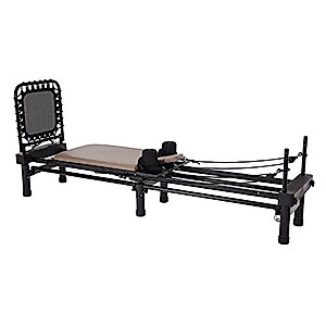 Stamina Products AeroPilates Reformer 651 Whole Body Resistance Workout Machine for Home Gym with 10 Inch Stand and Foldable Frame with Wheels