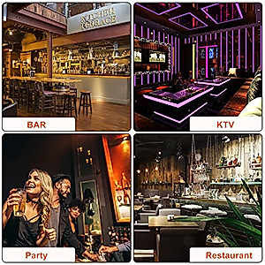 Oarlike LED Liquor Bottle Display Shelf 60 in 3 Step Acrylic Lighted Bar Shelf with RF Remote Controller for Home Commercial Bar Countertop Display Stand