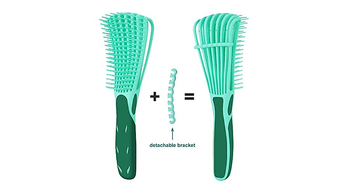 Detangling Hair Brush for Curly & Kinky Hair | Blond Forte Green Kit