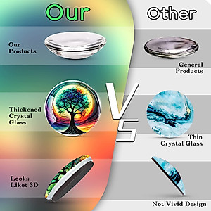 DARUITE 12Pcs Glass Fridge Magnet Refrigerator Magnets Fridge Small Magnets Fridge Magnets for Whiteboard Cute Magnets Decoration for Whiteboard Office Classroom Kitchen Cabinet Dishwasher (Life Tree)