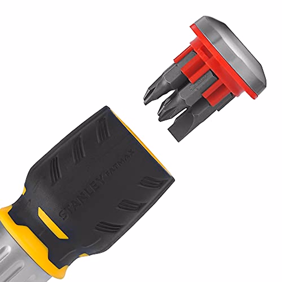 Stanley FMHT0-62688 Bit-Screwdriver with 6 Bits PH/PZ, Black/Yellow