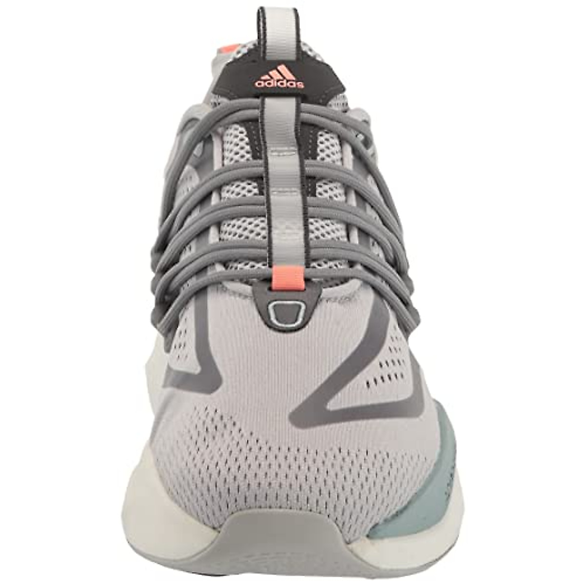 adidas Men's Alphaboost V1 Running Shoe, Grey/Coral Fusion/Magic Grey, 9