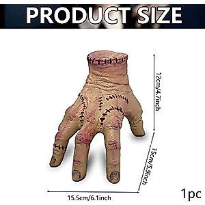Cafele Wednesday Thing Hand Addams Family Decorations,Action Figure Hand Gothic Addams Family Figurine Latex Hand Model Funny Cosplay Photo Props,Scary Props Decorations