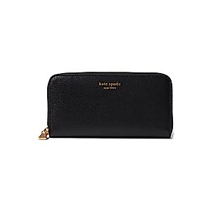 Kate Spade New York Morgan Saffiano Leather Zip Around Continental Wallet Black One Size