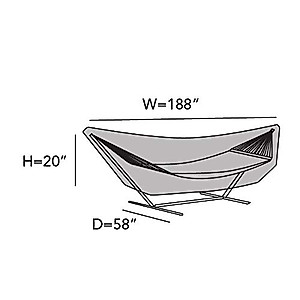 Covermates Hammock Cover - Weather Resistant Polyester, Double Stitched Seams, Securing Buckle Strap, Seating and Chair Covers-Khaki