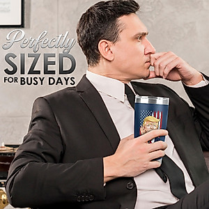 Tinasona Navy Blue Best Boss Ever Gifts for Men Women You’re A Great Boss Tumbler 20 Oz Cup Birthday Christmas Mother Father Day Gifts for Bosses Day Funny Coffee Mug Cup