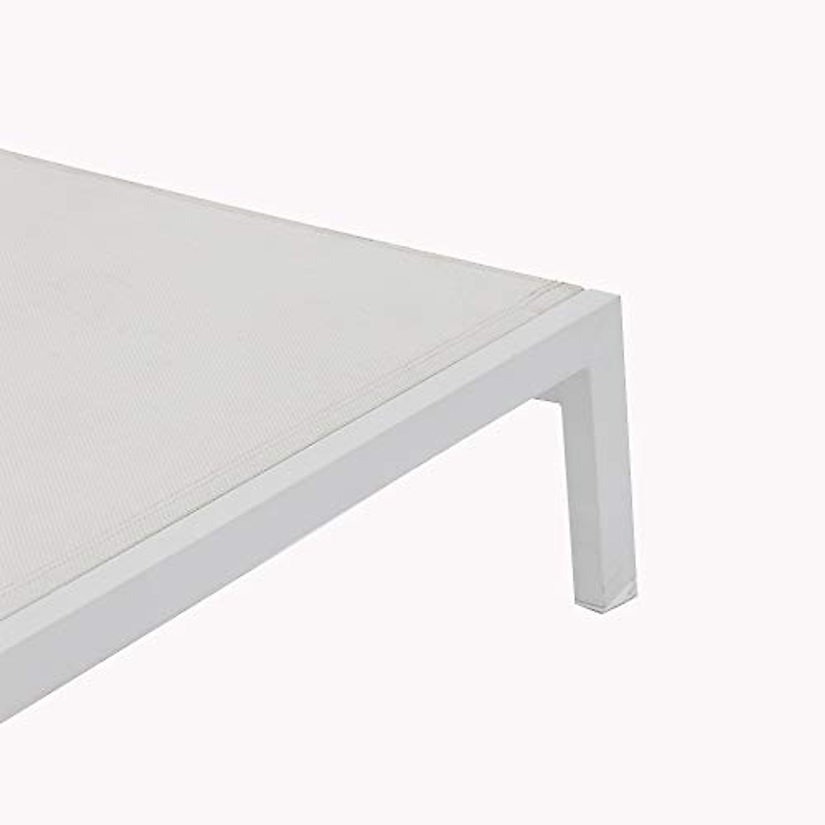 Whiteline Modern Outdoor Living White Bondi Contemporary Outdoor Chaise, 2 Piece Set