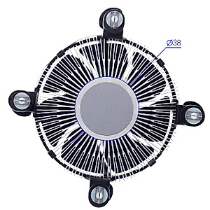 ThermalFly Delta 6 CPU Cooler for Intel Sockets LGA1200/LGA775/LGA1150/LGA1151/LGA1155/LGA1156, 90mm 4Pin PWM Fan, up to 100W Cooling Power, Pre-Applied High Performance Grease, for Desktop Computer