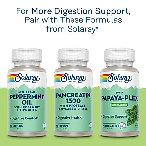 SOLARAY Betaine HCL with Pepsin, High Potency Hydrochloric Acid Formula, Healthy Digestion Supplement, Digestive Enzymes for Gut Health Support, 60-Day Guarantee (275 Servings, 275 Veg Caps)