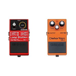 Boss RC-1 Loop Station and DS-1 Distortion Pedal Bundle