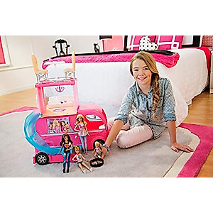 Barbie Pop-Up Camper Transforms into 3-Story Play Set with Pool!