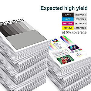 4 Pack Replacement for HP 202A 202X Toner Cartridges for HP Color Laserjet Pro M254dw MFP M281cdw, M281fdw M281fdn M281 M254 Series (Black, Cyan, Magenta, Yellow)