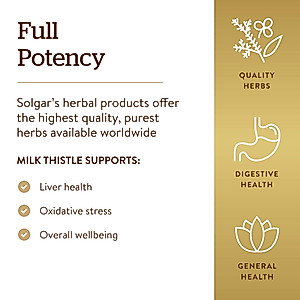 Solgar - Milk Thistle (Silybum Marianum, 100 mg, 250 veggie caps