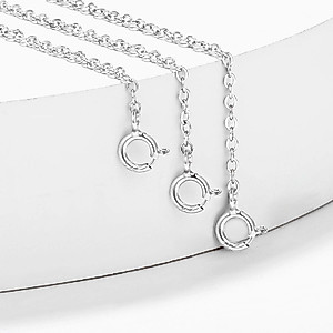 3 Pcs 925 Sterling Silver Necklace Extenders for Women Durable Strong Removable Necklace Bracelet Anklet Extension for Jewelry Making(1 2 3 Inch, Silver)