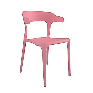 Novogratz Poolside Collection, Felix Stacking Dining Chairs, Indoor/Outdoor, 2-Pack, Pink