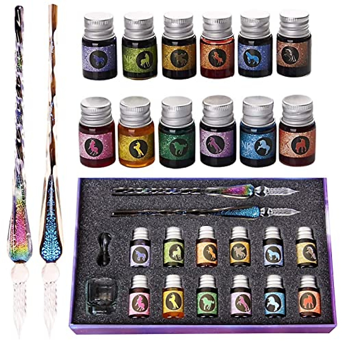 MKLPO Glass Dip Pen Set - Perfect for Calligraphy Lovers