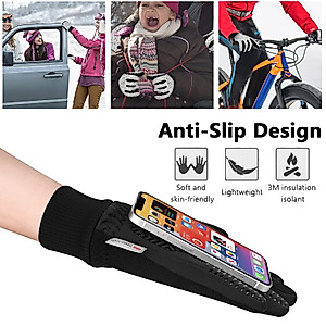 MOREOK Winter Gloves -10°F 3M Thinsulate Warm Gloves Bike Gloves Cycling Gloves for Driving/Cycling/Running/Hiking-BALCK-L