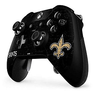 Skinit Decal Gaming Skin compatible with Xbox One Elite Controller - Officially Licensed NFL New Orleans Saints Distressed Design