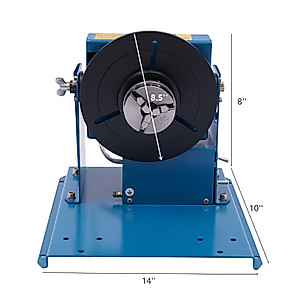 Rotary Welding Positioner Turntable Table 10KG 22LB Welding Positioner Positioning Turntable 0-90° Welder Positioner Turntable Machine 2-20RPM Adjustable Speed Positioning Rotary Turn Table