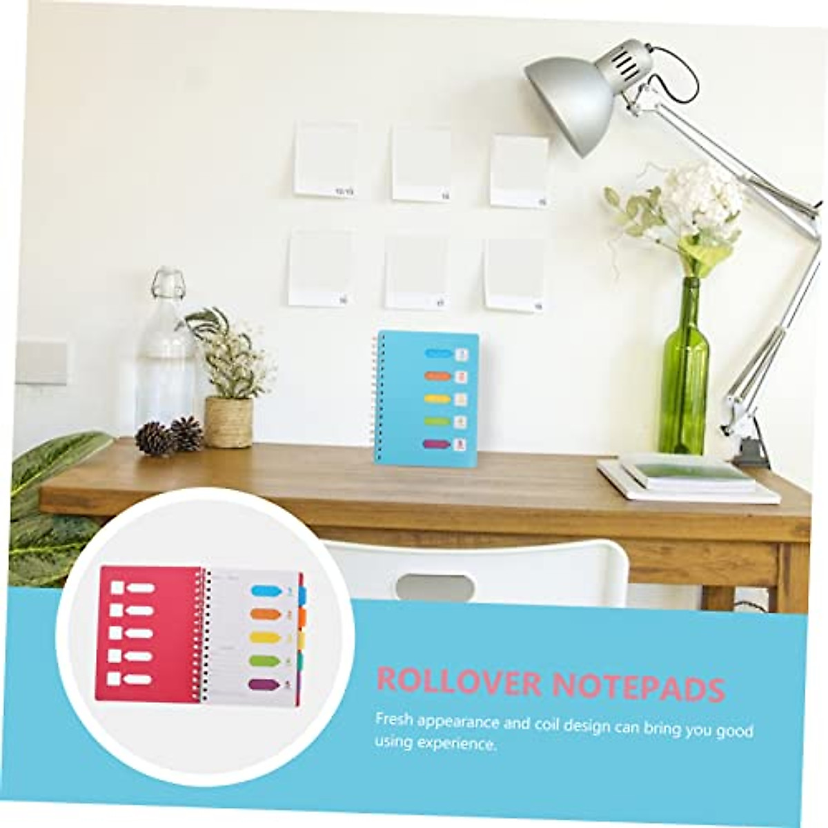 STOBOK 2pcs Notebook Prize Colorful Journal Daily Planner Book Digital Notepad Sketchbook Journal Notebooks for Work Time Management Jotters Coil Notepads Journey Handbooks