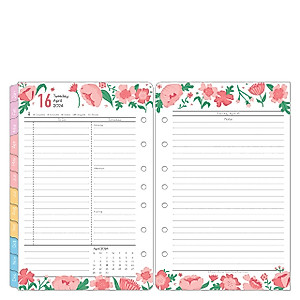 FranklinCovey - Flora Two Page Per Day Ring-Bound Planner (Classic, Jan 2024 - Dec 2024)