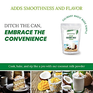 Z Natural Foods Coconut Milk Powder, 100% Powdered Milk, Non-GMO, Gluten-Free, Kosher-Certified, Organic Coconut Milk Powder, 1 lb