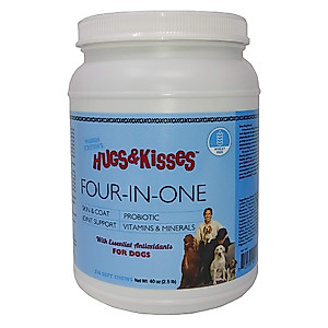 HUGS & KISSES Warren Eckstein's Four-in-One Dog Vitamin Mineral Supplement Treats