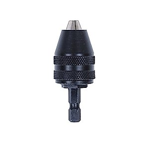 AUTOTOOLHOME 1/4-inch Hex Shank Keyless Drill Chuck Quick Change Adapter Power Screwdriver to Drill Converter Conversion Conversion Tool