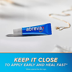 Abreva 10 Percent Docosanol Cold Sore Treatment, Treats Your Fever Blister in 2.5 Days - 0.07 oz Tube x 2