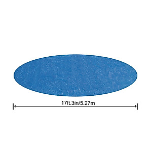 Bestway Flowclear 18 Foot Round Solar Heat Secure Pool Cover for Above Ground Swimming Pools with Storage Bag, Blue (Cover Only)