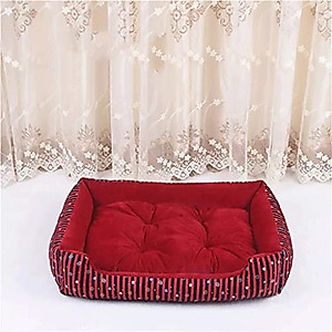 WXBDD Nest Dog Baskets Mat Winter Waterproof Kennel Soft Large Pet Dog Bed Cat Kennel Warm Cozy Dog House Soft Fleece (Color : D, Size : 70X51X13CM)