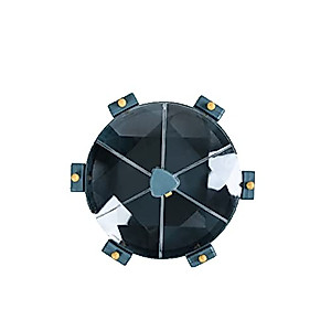 ALONCEgwsnh Spices Jars Wall Mounted Grain Storage Container Rice Dispenser 360 Degree Rotation 6 Grids Moisture Proof Kitchen Food Storage Organizers