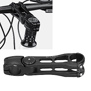 Dilwe Mountain Bike Stem, Mountain Bike Aluminum Alloy Stem Angle Adjustable Handlebar Stem 31.8x145mm and Spare Parts