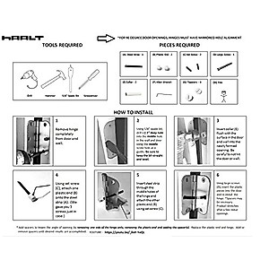 Haalt Pro NO Damage, Invisible Hinge Door Stop w/o Spade bit (2 Stops Included)
