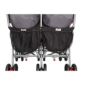 Delta Children LX Side by Side Stroller - with Recline, Storage & Compact Fold, Grey
