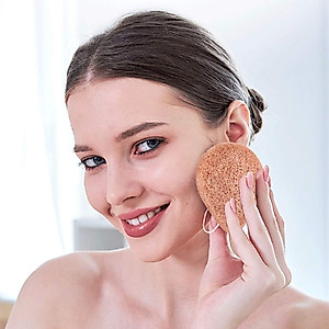6 Pack Natural Konjac Facial Sponges, findTop 6 Colors Konjac Facial Sponges for Gentle Face Cleansing and Exfoliation