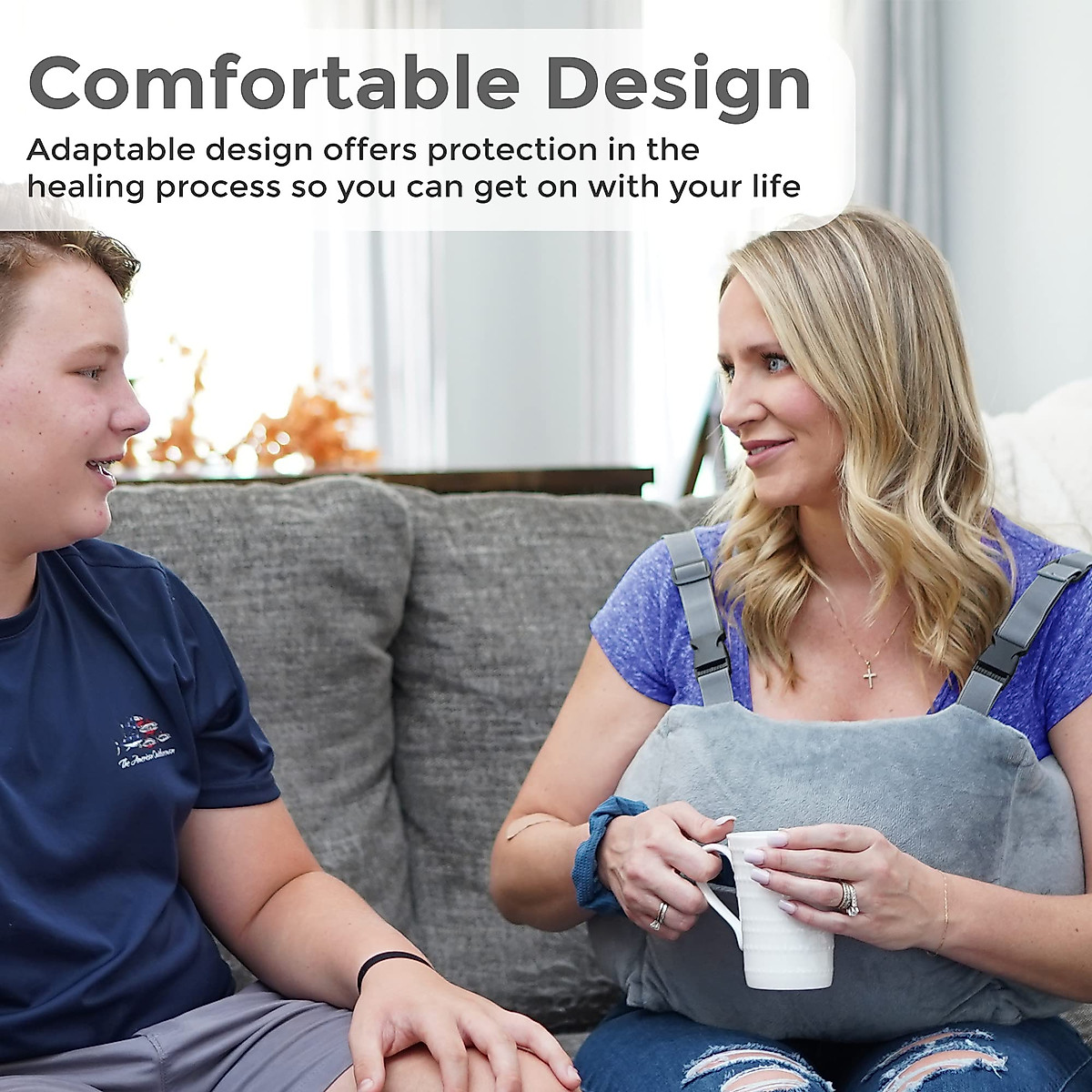 Zomaple Mastectomy Pillow - Post Surgery Pillow, Mastectomy Recovery Must Haves, Breast for After Heart Surgery, Reduction & Augmentation Patients Sleeping, Recovery Seatbelt Protection-Surgery Gift