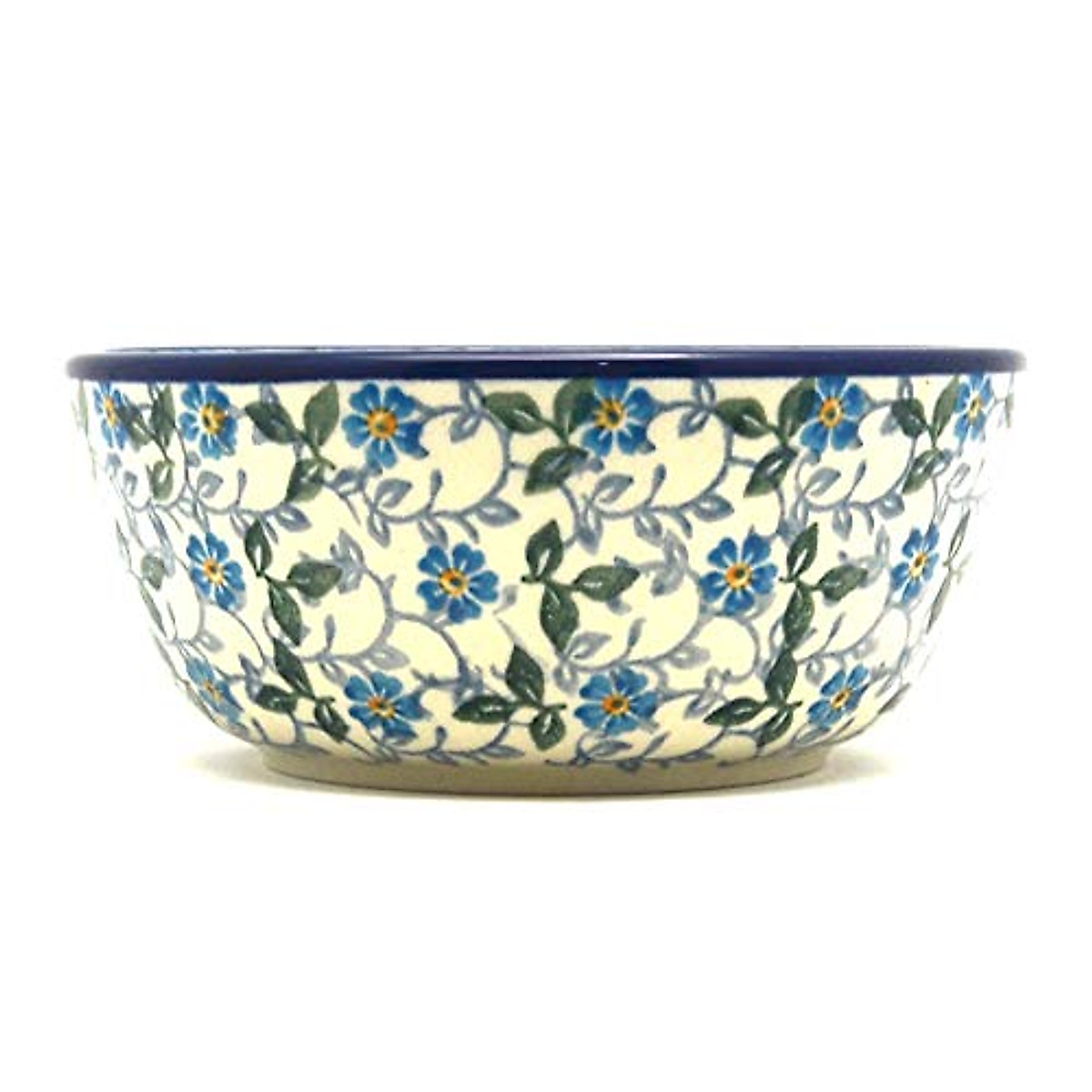 Polish Pottery Bowl - Ice Cream/Dessert - Forget-Me-Knot