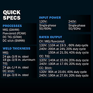 Miller Multimatic 215 Welder, Multiprocess Welder for 120/240-Volt Power Sources