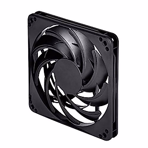 SilverStone Technology SST-FN124 120mm Fan with Slim 15mm Design with 3-Pins in Black FN124