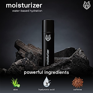 Black Wolf - Men’s Face Moisturizing Gel- 1.7 Fl Oz- Hyaluronic Acid and Aloe Vera Hydrate Your Skin and Leave It Feeling Smoother- Great for Oily Skin- Sulfate, & Cruelty Free, for Dry Skin