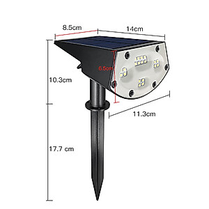 ZHUANYIYI Outdoor Solar Lawn Spotlights, Garden Wall-Mounted Landscape Lighting, All-Weather Home Garden Pavement Waterproof Decorative Lights